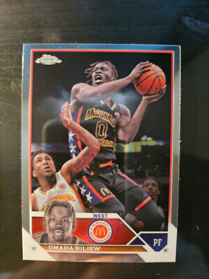 2023 ToppsChrome Basketball Refractor McDonald's Omaha Biliew Card #13 ...