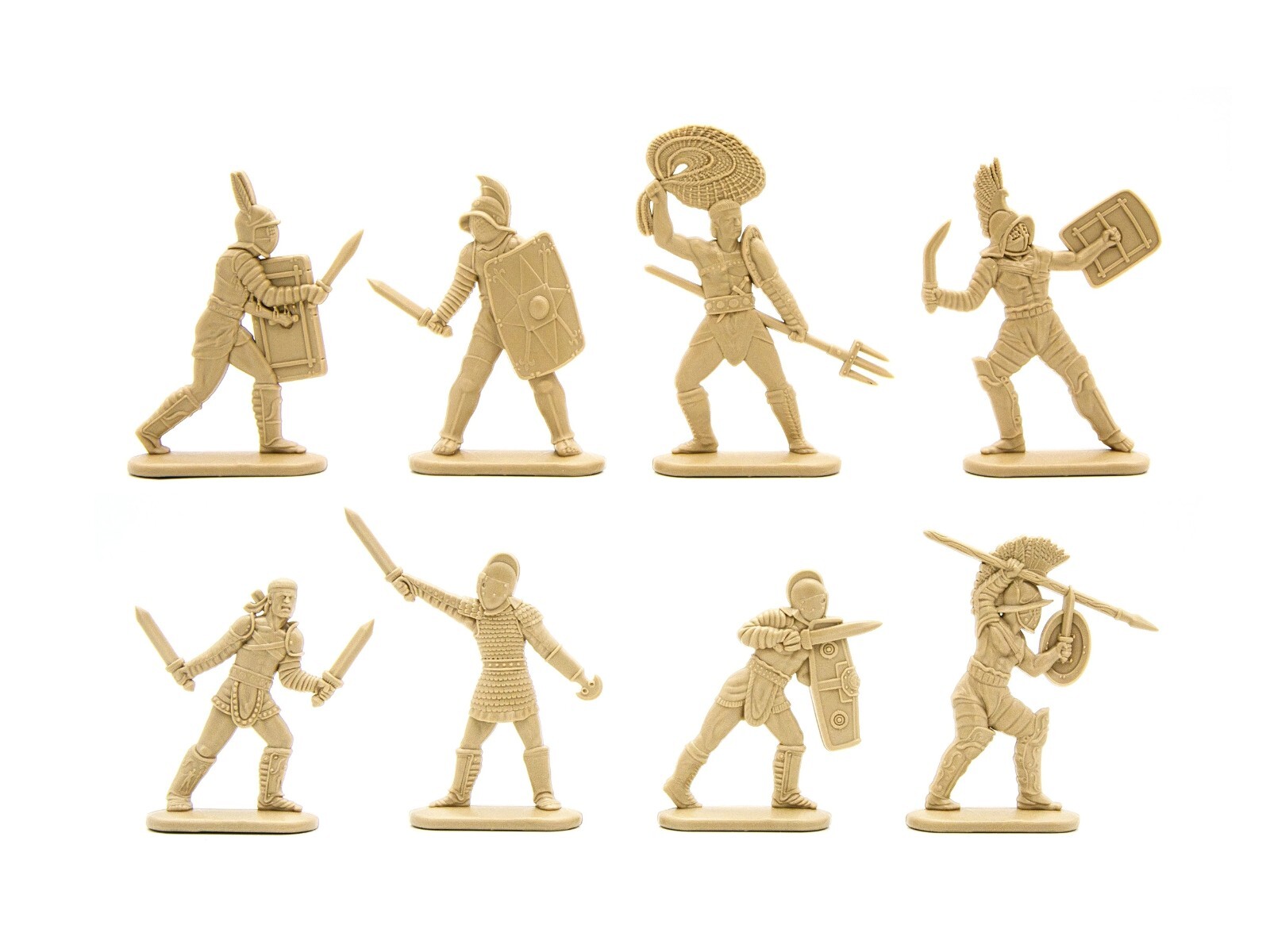 Gladiators flat plastic miniature set. Scale 1/32(54mm) in quantity of ...