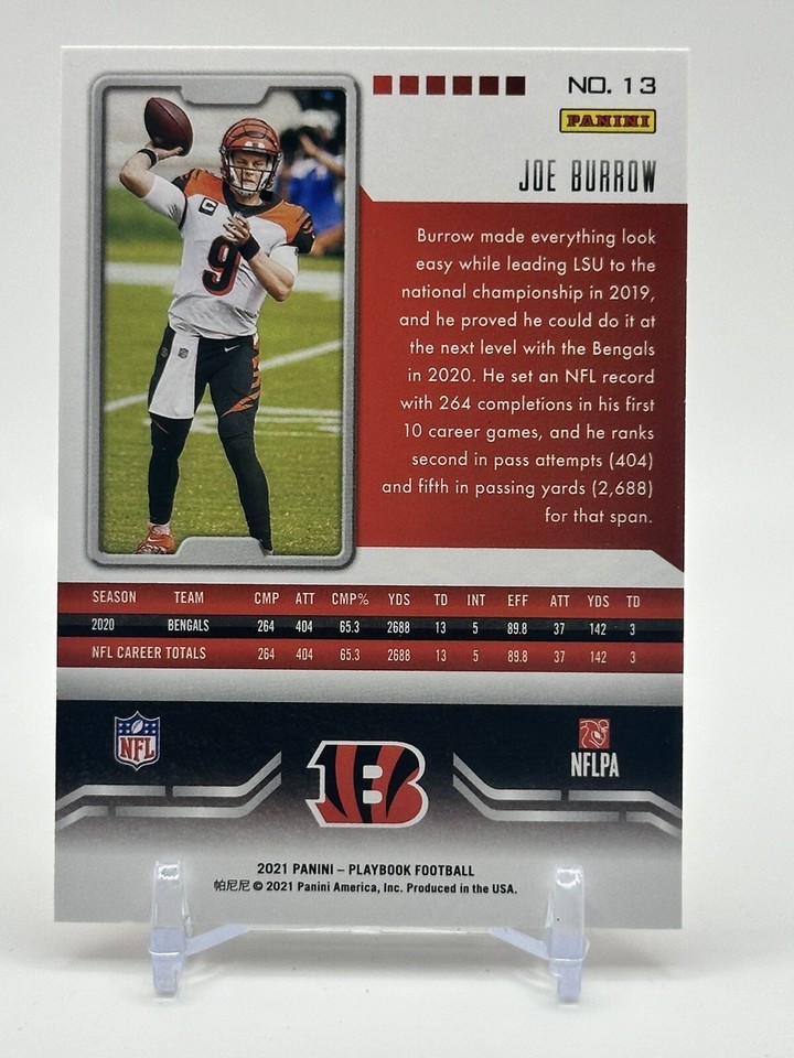 2021 Panini Playbook Joe Burrow #13 | eBay