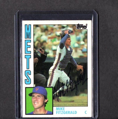 1984 TOPPS VINTAGE TRADED RC CARD SIGNED IP AUTO MIKE FITZGERALD NEW ...