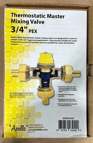 Apollo Thermostatic Master Mixing Valve Apxmv345 for sale online | eBay
