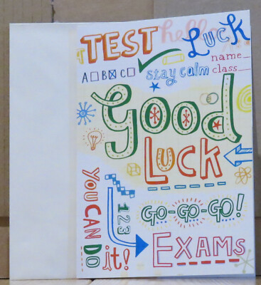 Good Luck Test / Exams Greeting Card - Brand New | eBay UK