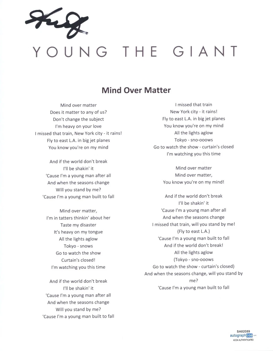 Young The Giant Mind Over Matter