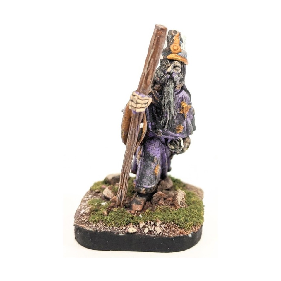 Alternative Armies 28mm Mini Veteran Wizard in Star Robes w/Staff Pack ...