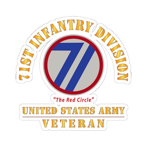 Kiss-Cut Stickers - Army - SSI - 71st Infantry Division - The Red ...
