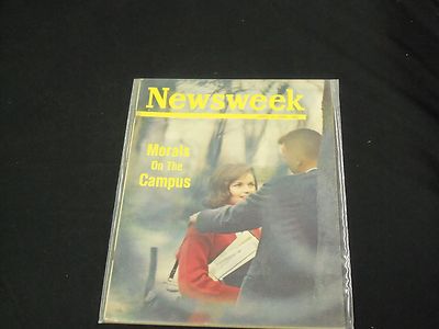 1964 APRIL 6 NEWSWEEK MAGAZINE - MORALS ON CAMPUS - FRONT COVER - B ...