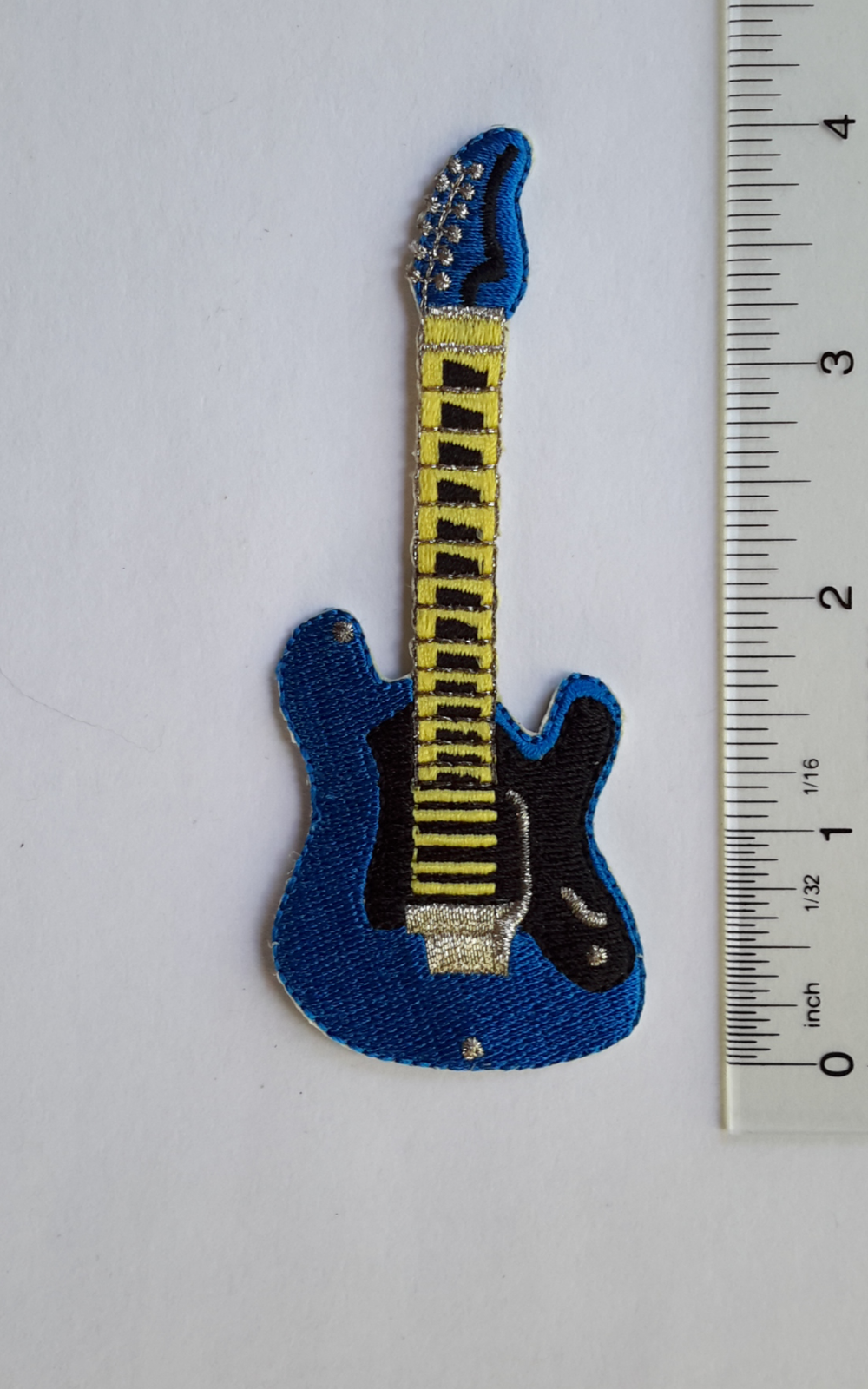 Blue GUITAR IRON ON BIKER cosplay MUSIC Embroidered PATCH Applique By P ...