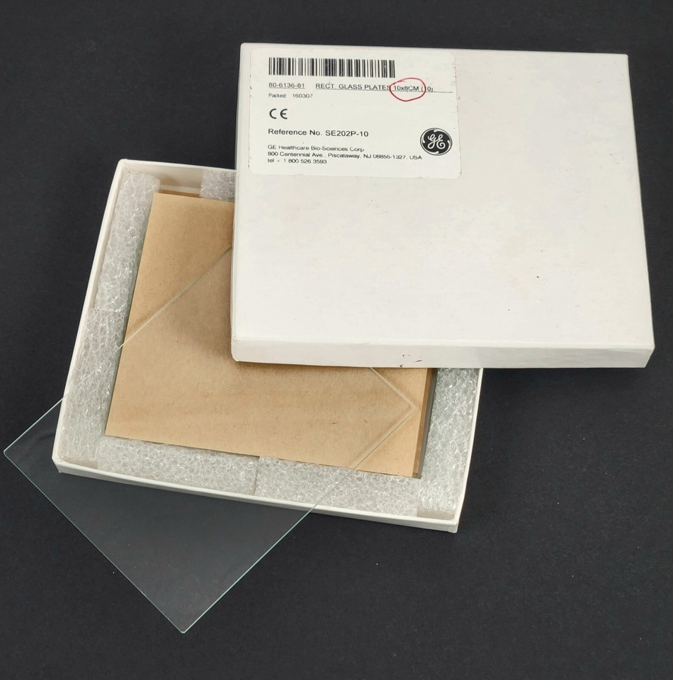 GE Cytiva Hoefer Amersham Pharmacia 80-6136-81 10x8cm Glass Plates ...