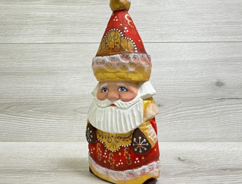 Handmade Ded Moroz , Wooden Santa Claus, Handcarved Grandfather Frost ...