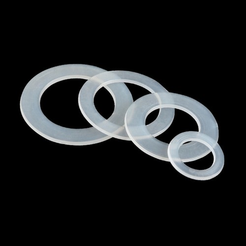 White Silicone High Temp Pad Flat Washer O Ring Rubber Seal Gaskets ...