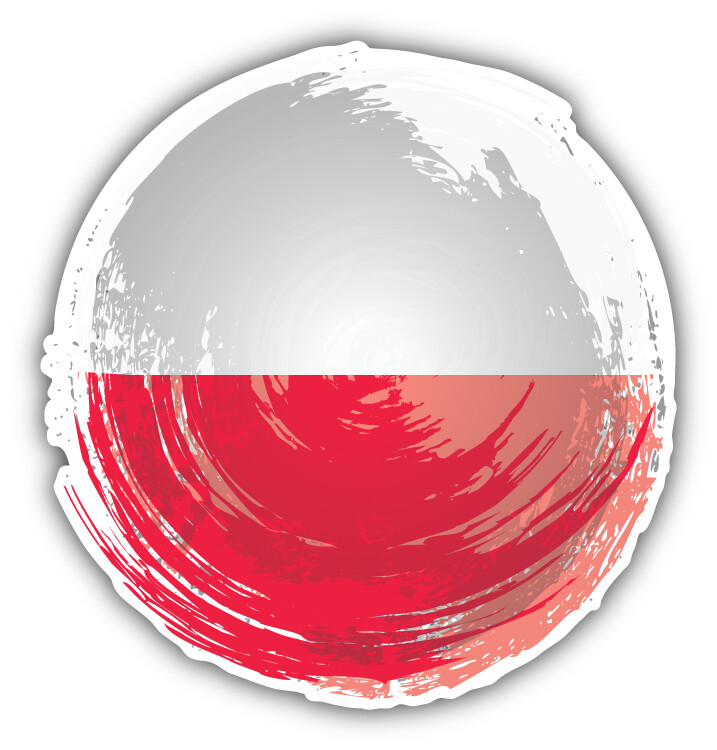 Poland Flag Brushstroke Car Bumper Sticker Decal | eBay