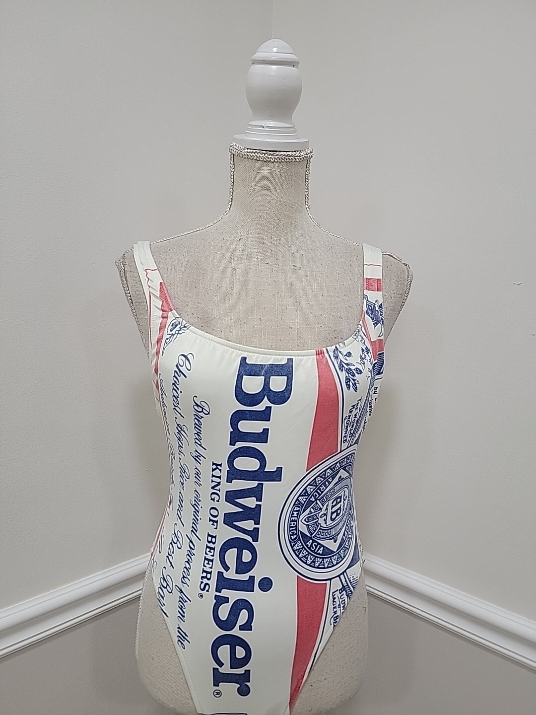 Vintage 1997 Budweiser Beer One Piece Bathing Swim Su… - Gem