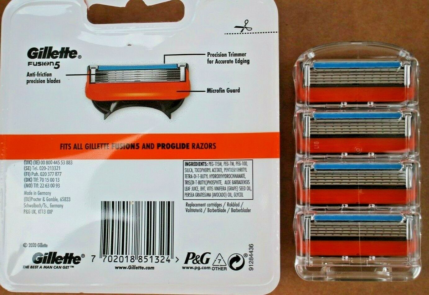 GILLETTE FUSION 5 PROGLIDE PROSHIELD POWER SKINGUARD SENSITIVE RAZOR ...