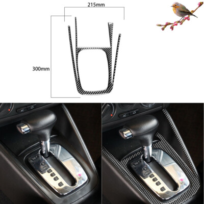 Interior Carbon Fiber Gear Shift Trim Cover For VW Golf 4 GTI Jetta MK4 ...