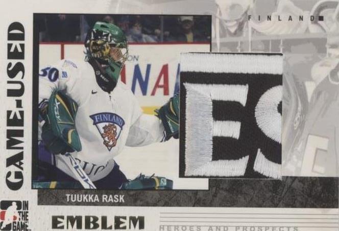 2007-08 In the Game Heroes and Prospects - Game-Used Emblem Tuukka Rask ...