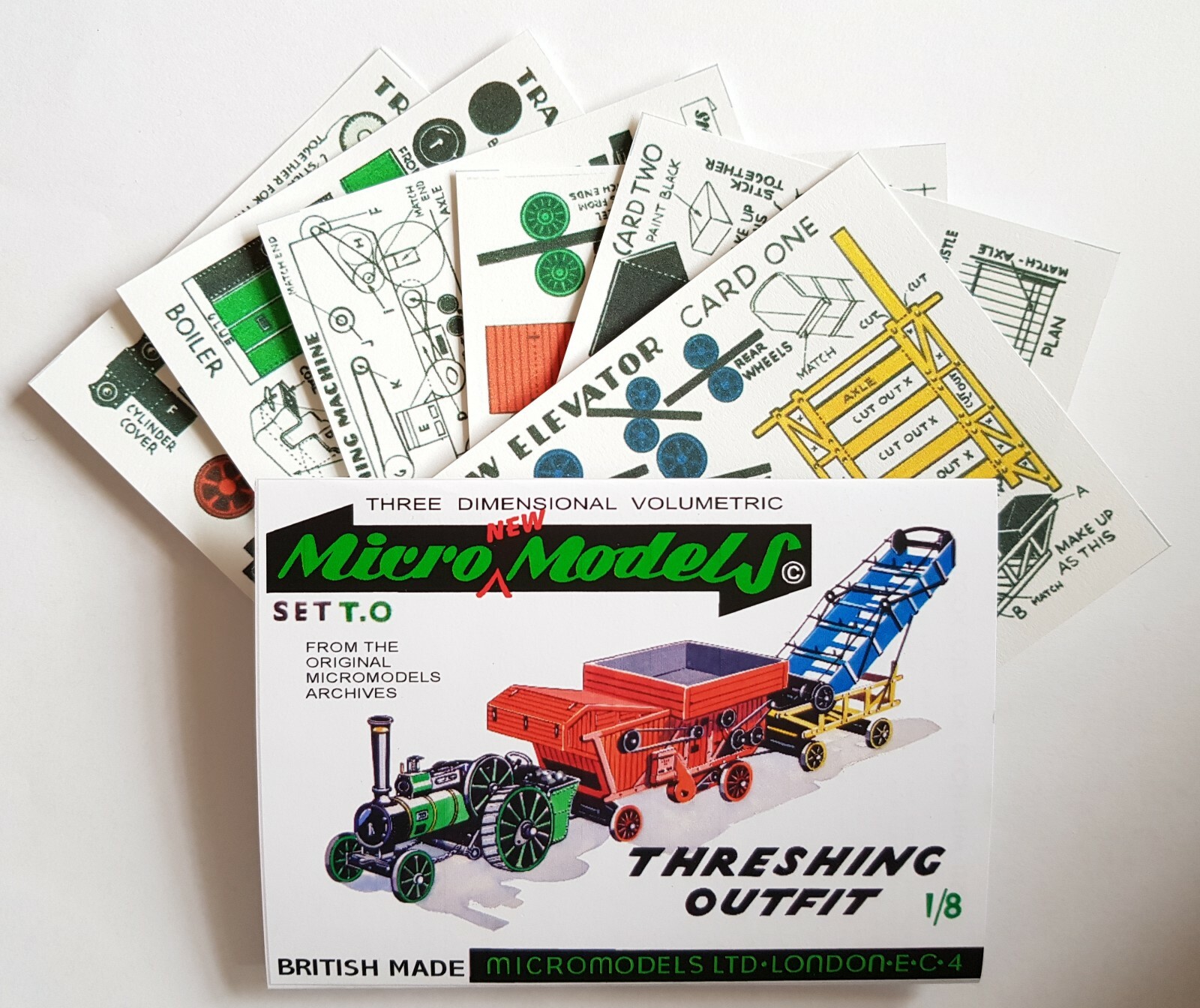 Micromodels Set T.O. Threshing Outfit Micro New Models card kit | eBay
