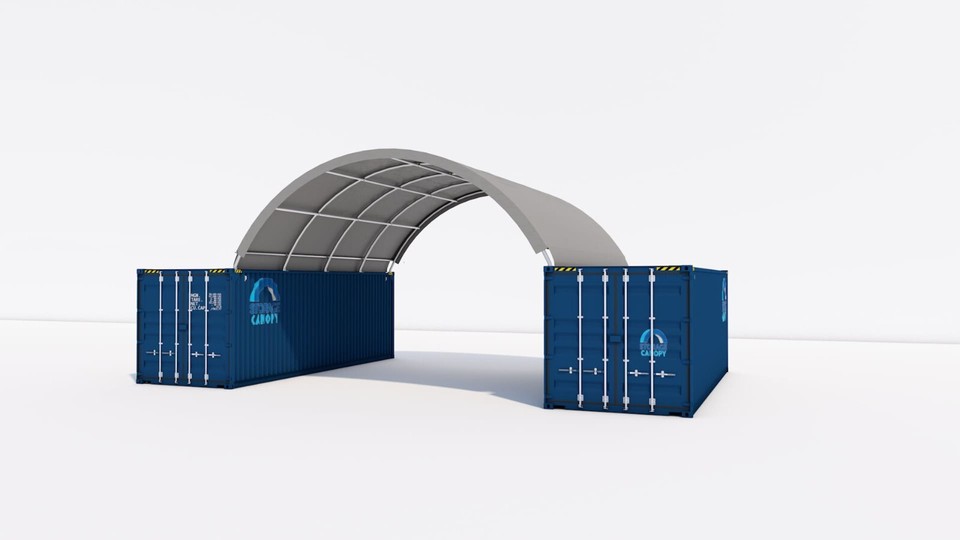 20W-20L-6.5H(ft) Shipping Container Roof Quonset Hut Shed Hoop Barns ...