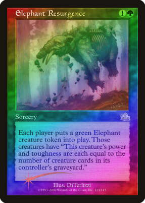Elephant Resurgence FOIL Prophecy PLD Green Rare MAGIC MTG CARD ...