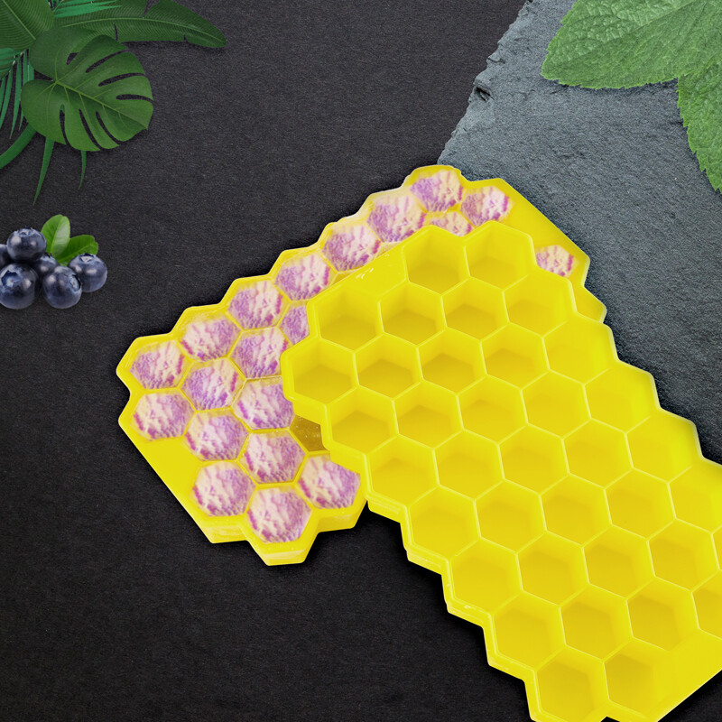 Premium Ice Cube Trays Silicone Hexagonal Ice Cube Molds with Sealing ...