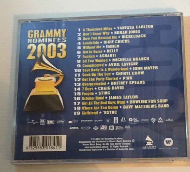 Grammy Nominees 2003 - CD (Eminem, Britney Spears, Sting, Pink, Norah ...