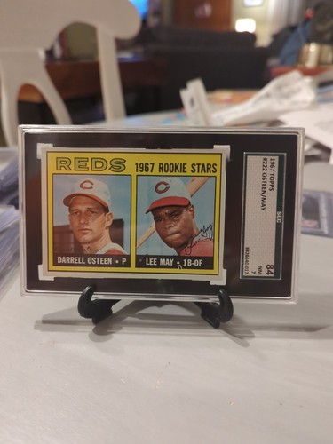 1967 TOPPS REDS ROOKIES LEE MAY DARRELL OSTEEN CARD #222 GRADED SGC 84 ...