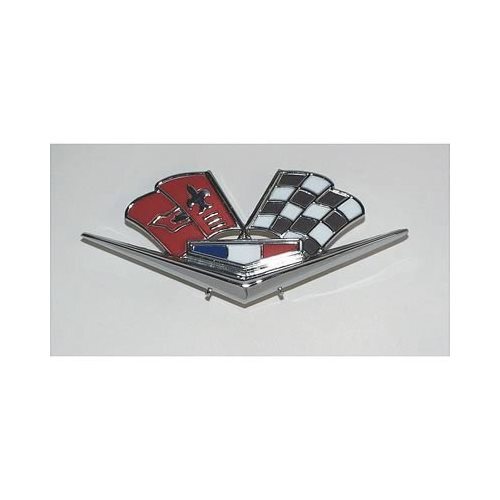 62-63 Chevy Full Size Front Fender X-Flag Emblem | eBay
