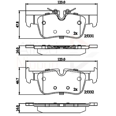 Brake Pads Set For BMW i3 I01 s Range Extender Rear 34206885547 ...