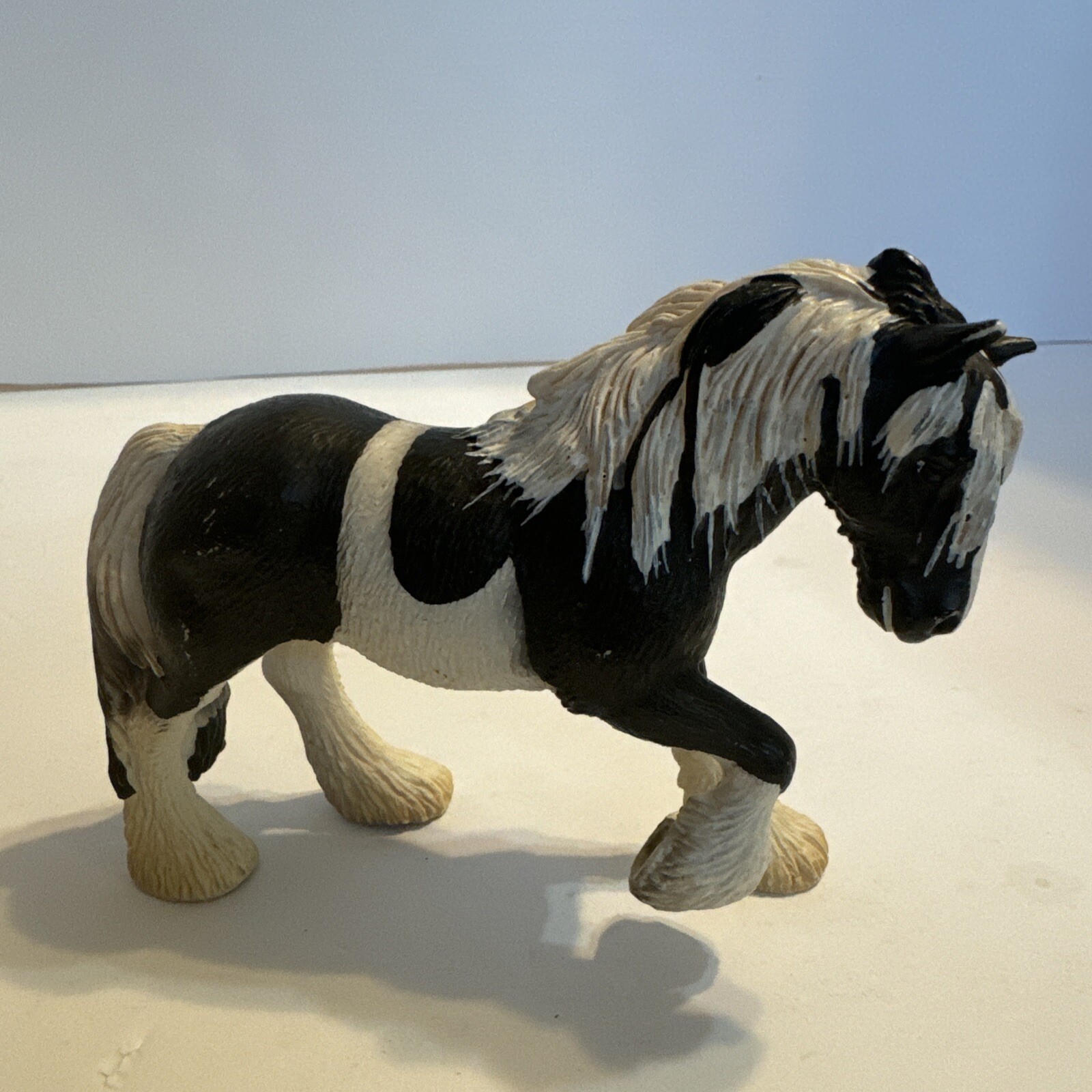 Schleich Tinker Mare Horse Black White Prancing Clydesdale RETIRED | eBay
