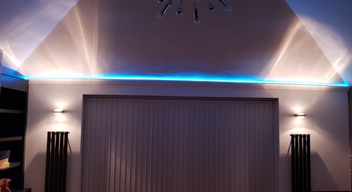 LED COVING Cornice XPS Lighting Uplight FLAT WALL SIDE-LIGHTING ...