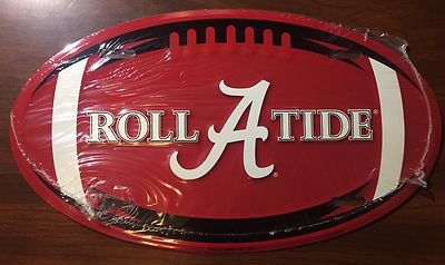 ALABAMA CAR TRUCK TAG OVAL FOOTBALL LICENSE PLATE ROLL TIDE BAMA ...