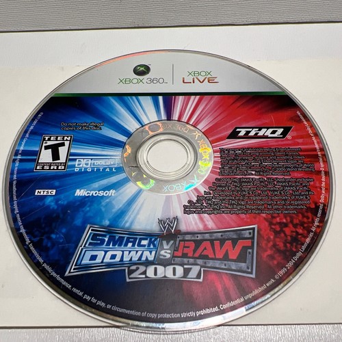 Wwe Smackdown Vs Raw 2007 - Microsoft Xbox 360 - Disc Only 752919550045 ...
