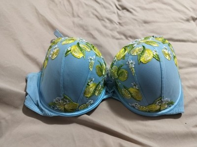 Victoria's Secret Line Demi Underwire Bra 40D Light Blue With Lemon ...