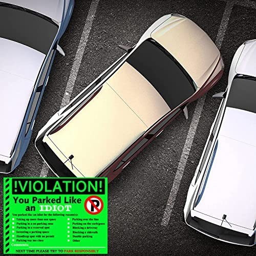 Funny Bad Parking Notes - 50 Pcs Prank Stickers, Hilarious Gag Gift, 7 ...