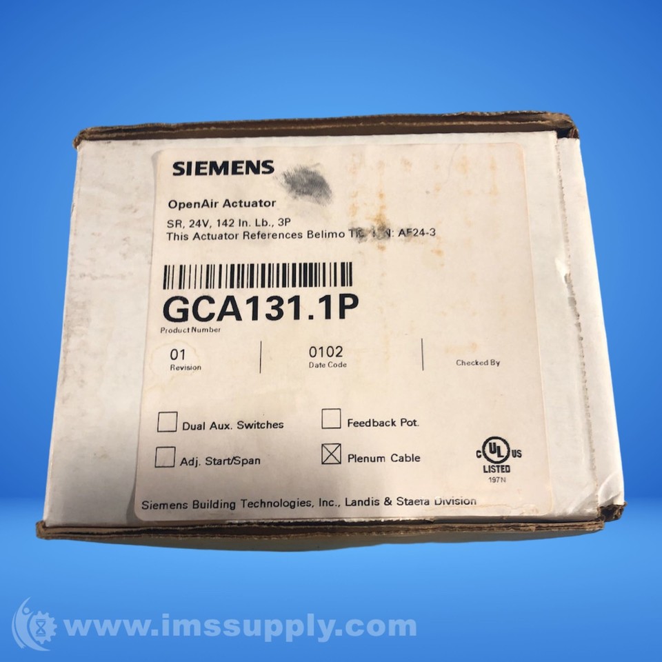 Siemens GCA131.1P Damper Actuator FNOB | eBay