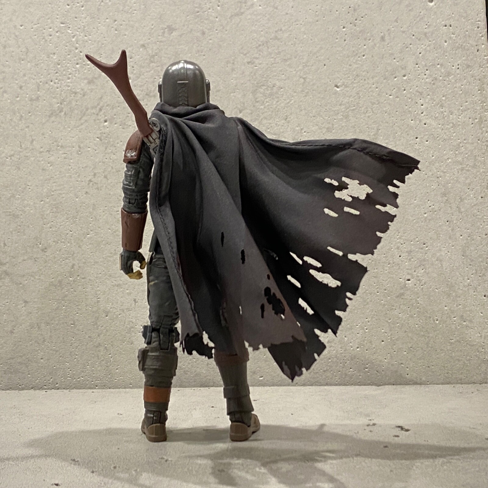 SU-C-MANDO-V2: 1/12 Dark Grey Weathered Wired Cape for 6" Star Wars ...