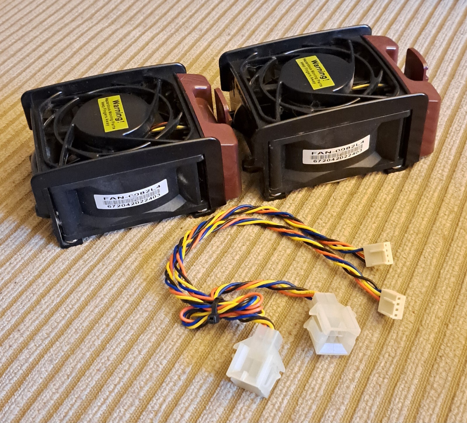Lot of 2 Genuine SuperMicro FAN-0082L4 80x38mm 4-pin PWM FANs with ...