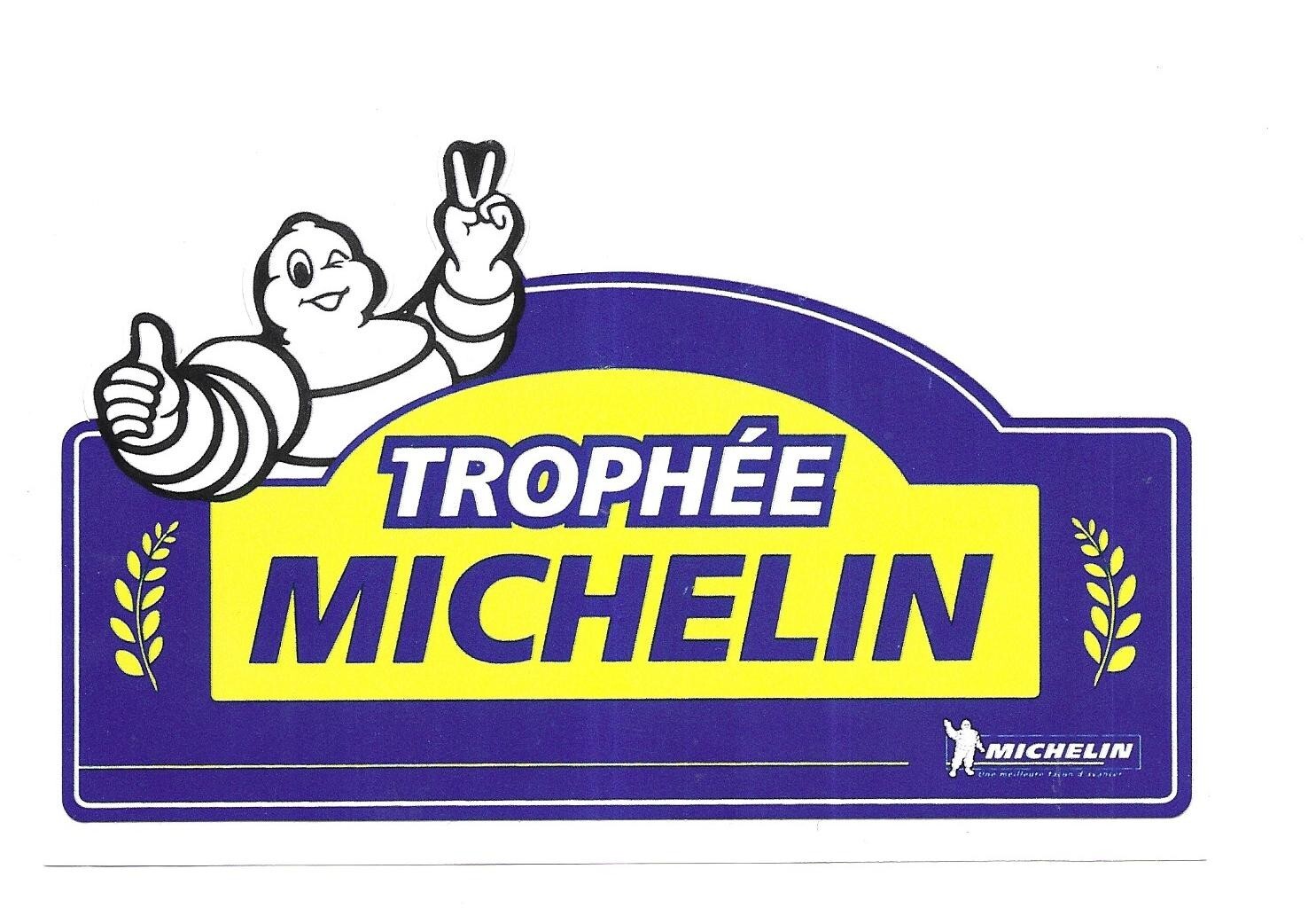 RARE / AUTOCOLLANT - MICHELIN : PNEU FRANCE TYRE TROPHEE WINNER LAURIER ...