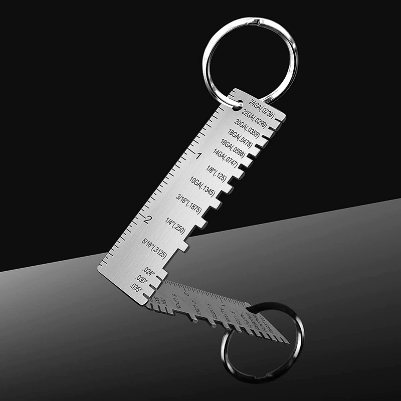 2PCS Thickness Gage Sheet Metal Gauge Measuring Tool Wire Gauge ...