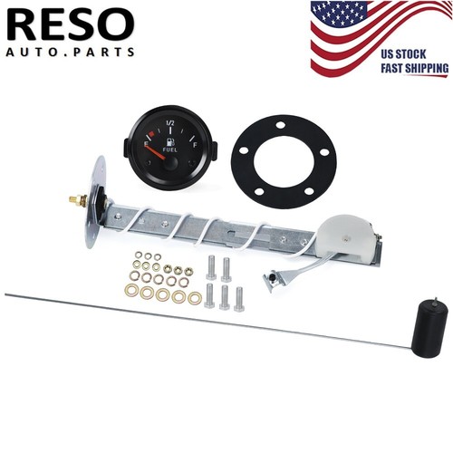 12V Universal 2" 52mm Fuel Level Gauge Meter Fuel Float Sensor White ...