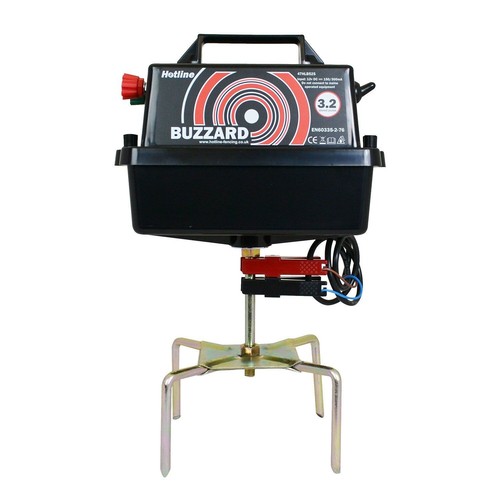 Electric Fence Energiser Hotline Buzzard HLB525 3.2J 12v 25km Portable ...