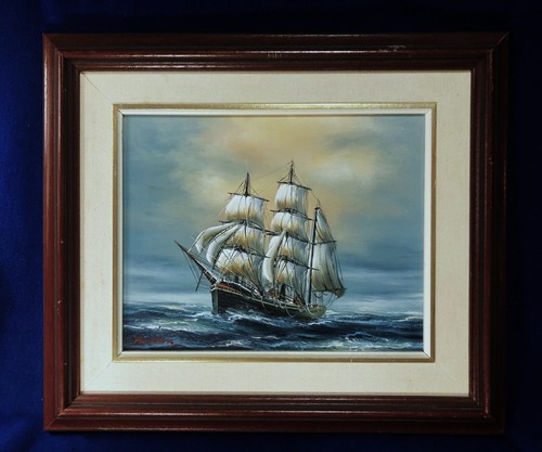 RUPERT HYDAN ~ Nautical 8" x 10" Marine Canvas OIL PAINTING Sailing ...