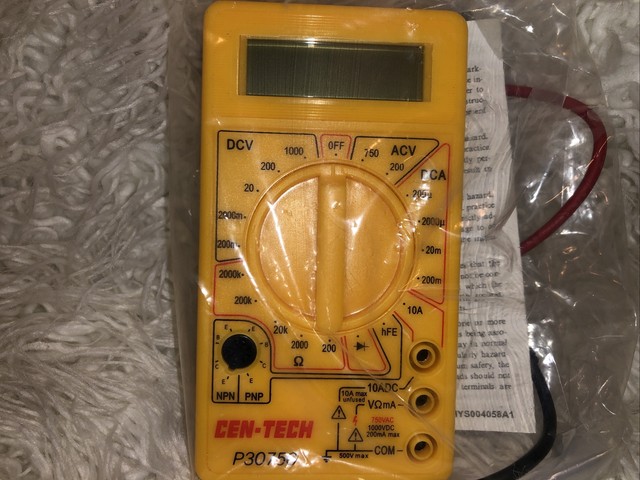 Cen-tech P30756 Digital Multimeter 5 Functions 19 Ranges for sale ...