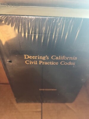 Deering's California Civil Practice Codes 1989 Edition | eBay