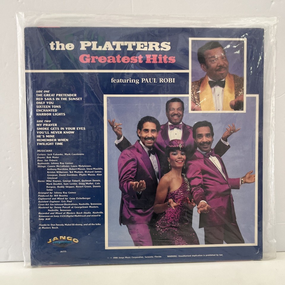 The Platters Greatest hits FACTORY SEALED LP 1986 featuring Paul Robi ...