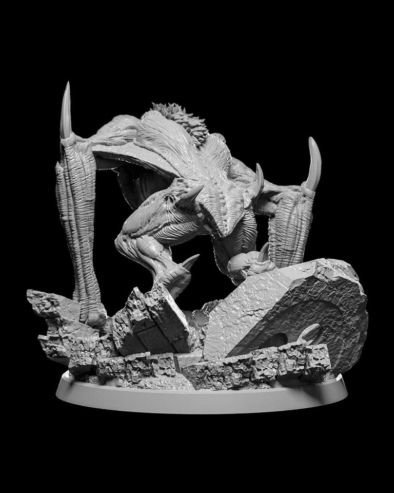 DnD Large Direbat Vampire Bat Monster Strahd Mini 50mm Base 32mm Scale ...