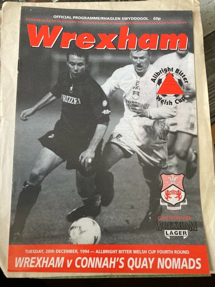 Wrexham HOME & AWAY programmes 1960s 1970s 1980s 90s League & Cup ...
