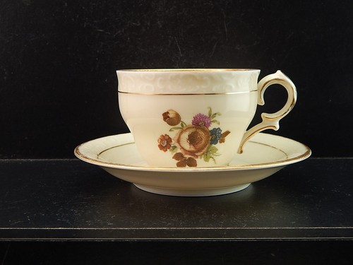Antique Mug KPM Copenhagen Porcelain Bouquet Flowers & Gold Of 1924 ...