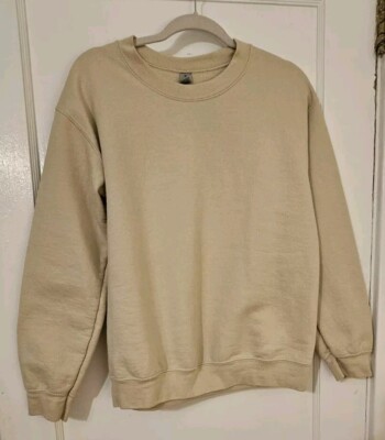 Gildan Heavy Blend Ladies Sweatshirt Crewneck, Beige (Neutral Celery ...
