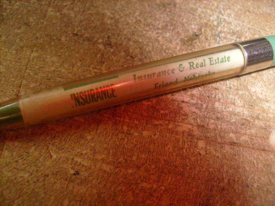 VINTAGE INK PEN - AID INSURANCE , GENE MARTIN AGENCY , FRIEND NEBRASKA ...