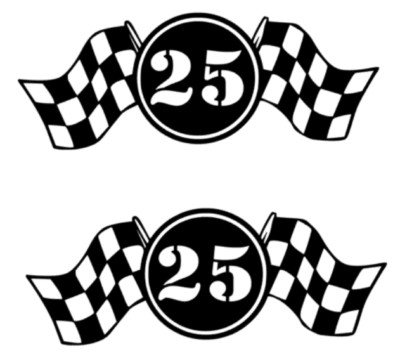 2x Startnummern Aufkleber Start Nummer Aufkleber Startnummer Sticker ...